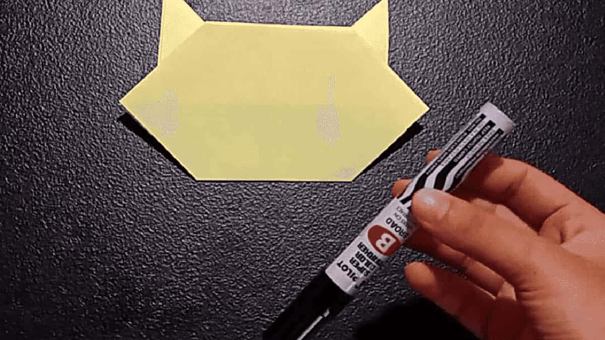 How to Make an Origami Cat Face: Origami Cat Face Instructions